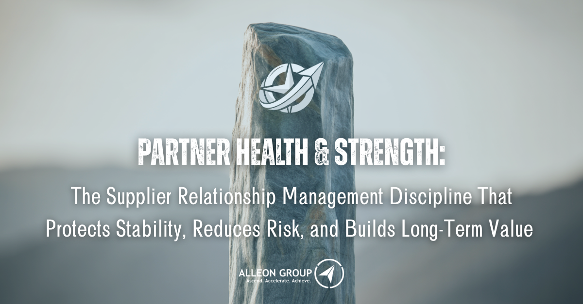 Partner Health & Strength in Supplier Relationship Management